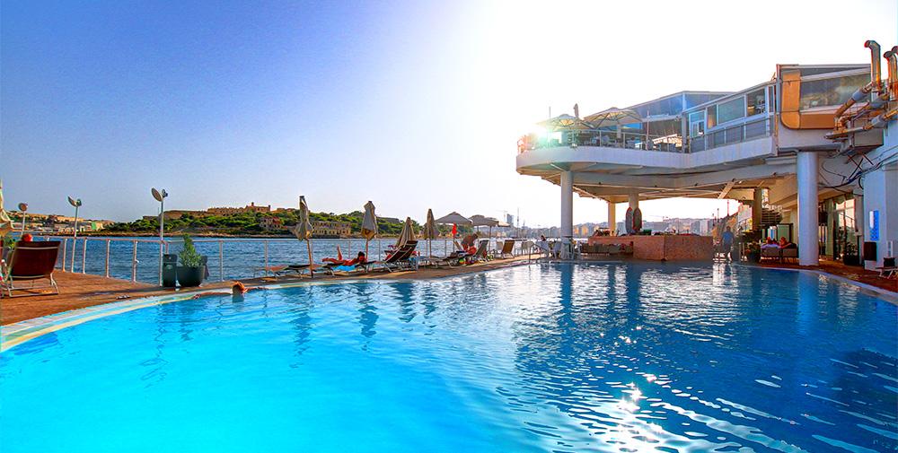 Day By the Pool At Movida Beach Lido in Sliema, Tigne 2018